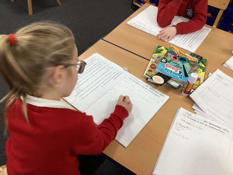 Writing on the lines! | Birkwood Primary School